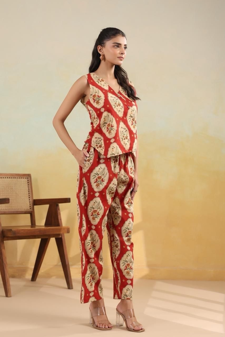 Scarlet Bloom Co-Ord Set