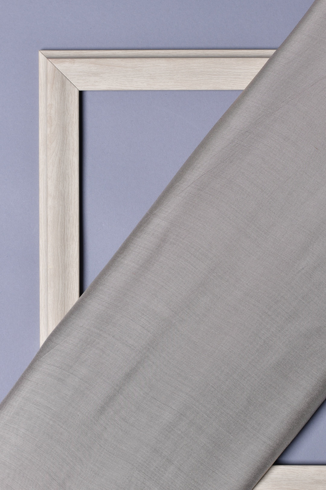 Beige Solid Silk Fabric